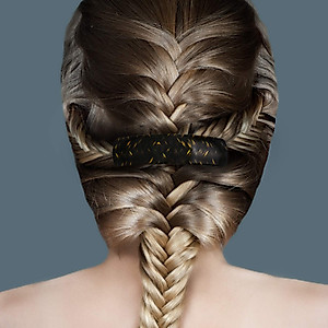 Elcoho 6 Pack Retro Large Hair Barrettes Simple Automatic Hair Clip French Clip Barrettes for Women Ladies, 6 Colors (Colors D)