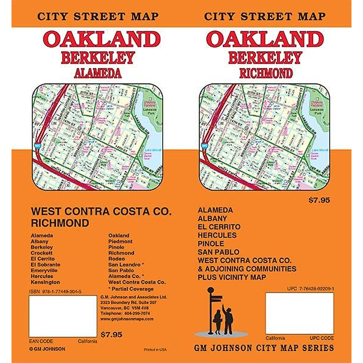 Oakland / Berkeley / West Contra Costa, California Street Map