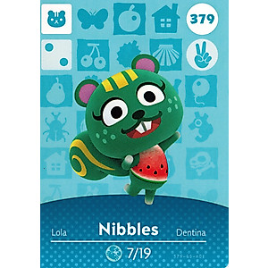 Nintendo Animal Crossing Happy Home Designer Amiibo Card Nibbles 379/400 USA Version