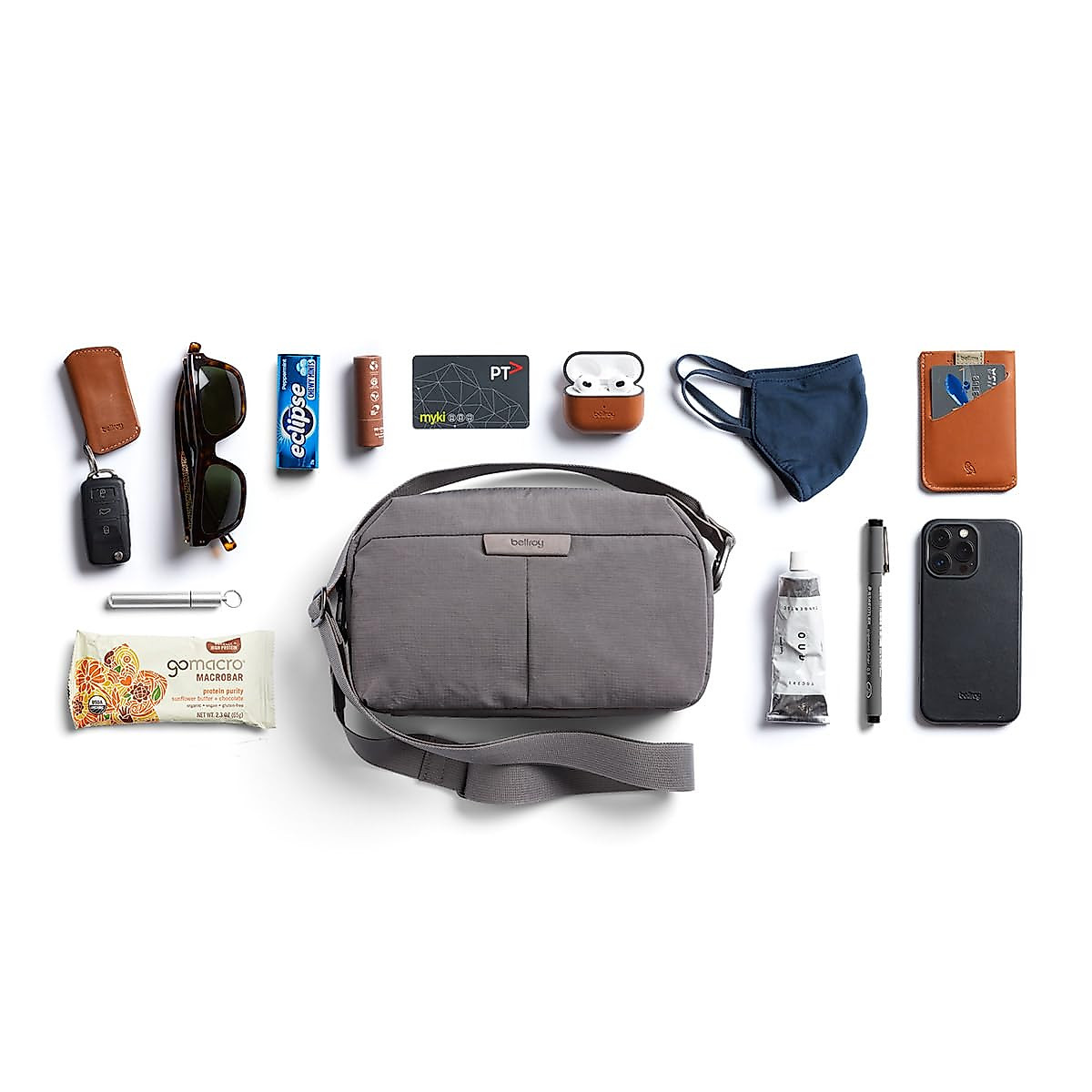 Bellroy Tokyo Crossbody (bag with crossbody strap for everyday use or travel, perfect to carry your daily essentials) - StormGray