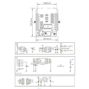 HiLetgo 5pcs Mini ESP8266 ESP-12F Mini NodeMCU Lua 4M Bytes WIFI Module with Pin Headers