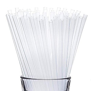 S & L Straw Company - Colored Plastic Drinking Straws - Disposable Kid Friendly, Colorful Party Fun Straws (Clear, 250)