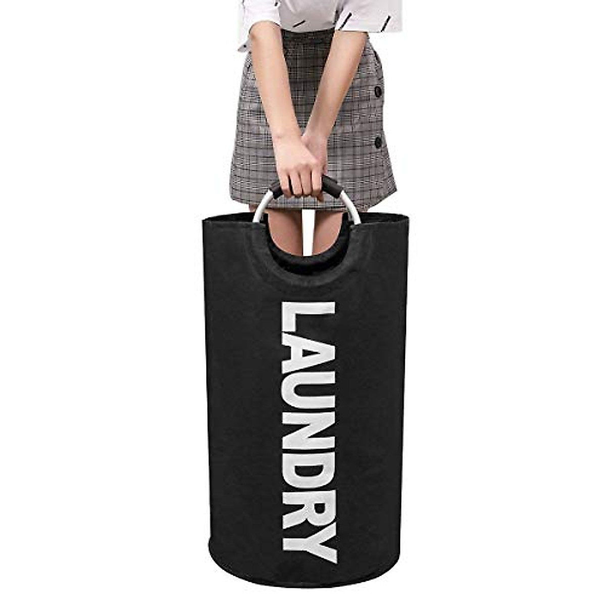 ZERO JET LAG 82L Large Laundry Basket Collapsible Fabric Laundry Hamper and 22in Rolling Slim Laundry Hamper Basket on Wheels