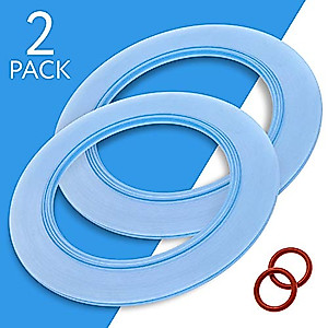 Impresa Canister Flush Valve Seal Equivalent to American Standard Toilet Parts 7301111-0070A / 7301111 0070A - Replacement Rubber Seal for Toilet, 2-Pack, Blue