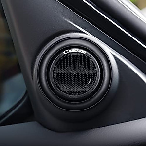 Cadence 1" Car Tweeters Pair Piezo Hybrid Q75T Replacement Speakers 400W, Modified Car High Fidelity Stereo Speaker Silk Dome Tweeter Car Audio