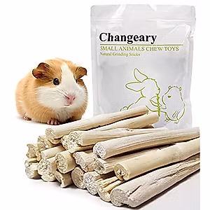 Chngeary 150g and 300g Natural Sweet Bamboo Sticks Small Animals Treats Toys, Rabbit Hamster Guinea Pigs Toys Chinchilla Squirrel Bunny Chew Toys(150g)