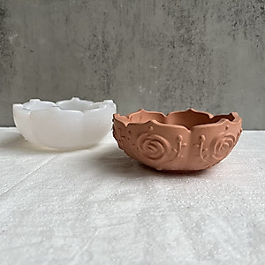 Lotus Storage Bowl Silicone Mold Concrete Flower Pot Silicone Mold Succulent Planter Vase Mold Bowl Dish Tray Mold Plaster Epoxy Resin Mold