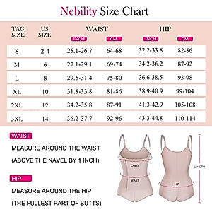 Nebility Bodysuit for Women Slim Waist Trainer with Full Body Zipper Latex Shapewear with Open Bust Corset (Medium,Beige)