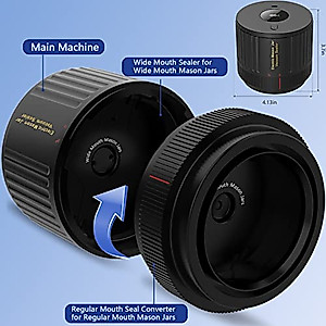 Electric Mason Jar Vacuum Sealer Kit for Wide Mouth and Regular Mouth Mason Jars