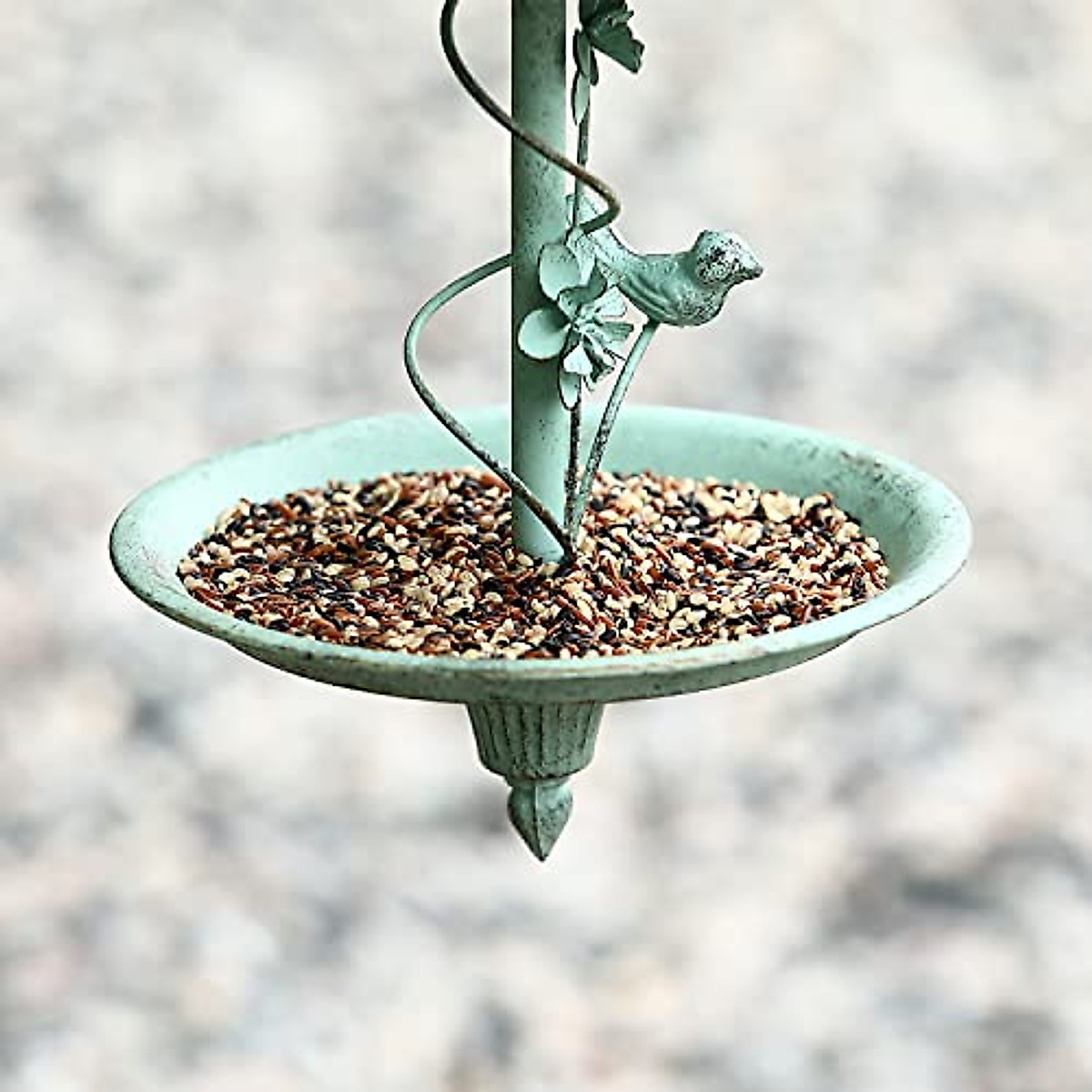 Bird Feeder Hanging Tray, Bird Feeders for Outdoors Hanging, Outdoor Hanging Metal Bird Feeder, Antique Umbrella Shape Bird Feeder, Metal Hanging Seed Tray for Garden Yard Decoration