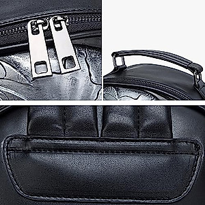 VALICLUD 3D Skull Backpack for Man Backpack Gothic Backpack Pu Leather Horror Backpack Rivet Realistic Skeleton Embossed Backpack for Man