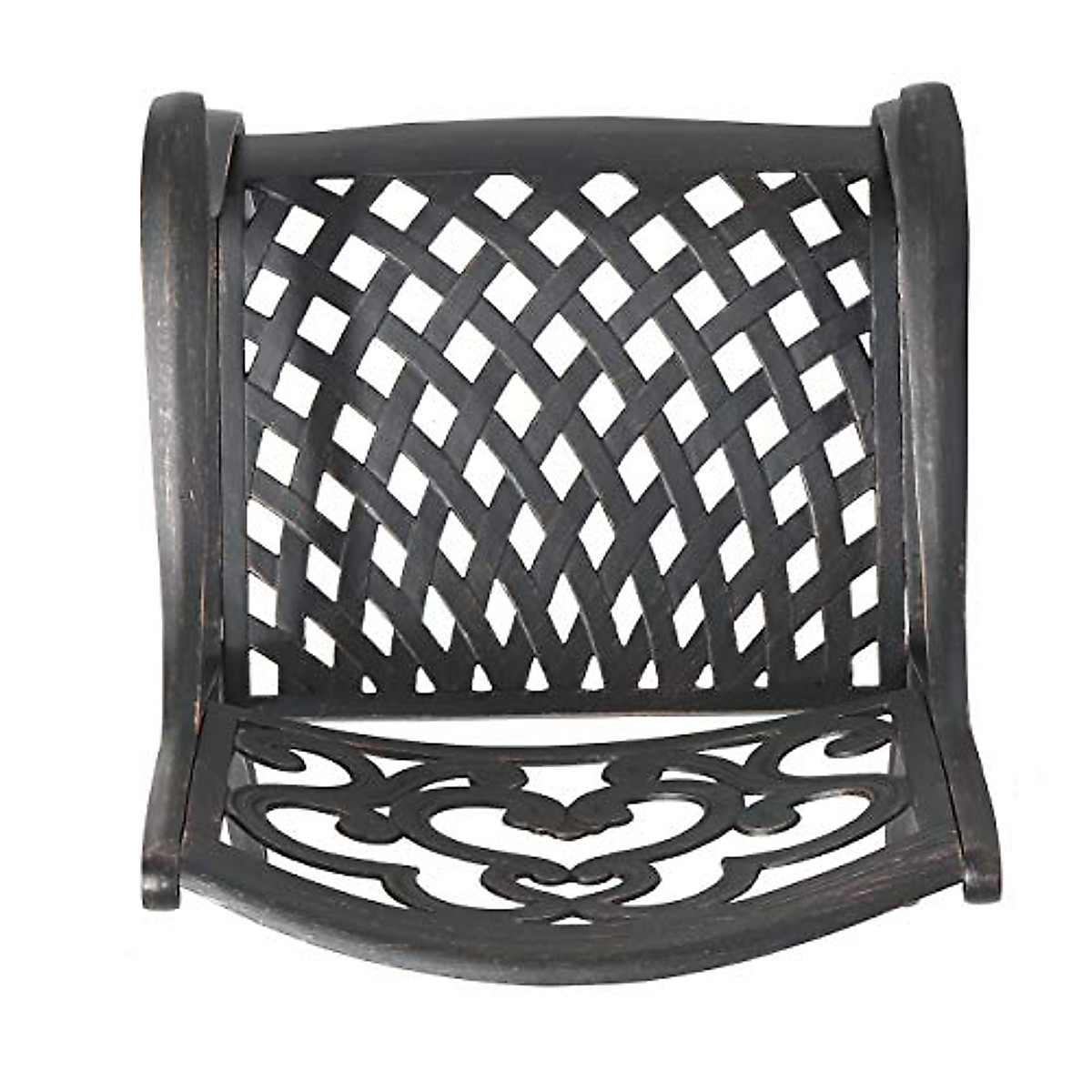 Christopher Knight Home Austin Outdoor Cast Aluminum Dining Chairs, 2-Pcs Set, Shiny Copper