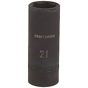 CRAFTSMAN Deep Impact Socket, Metric, 1/2-Inch Drive, 21mm (CMMT16081)