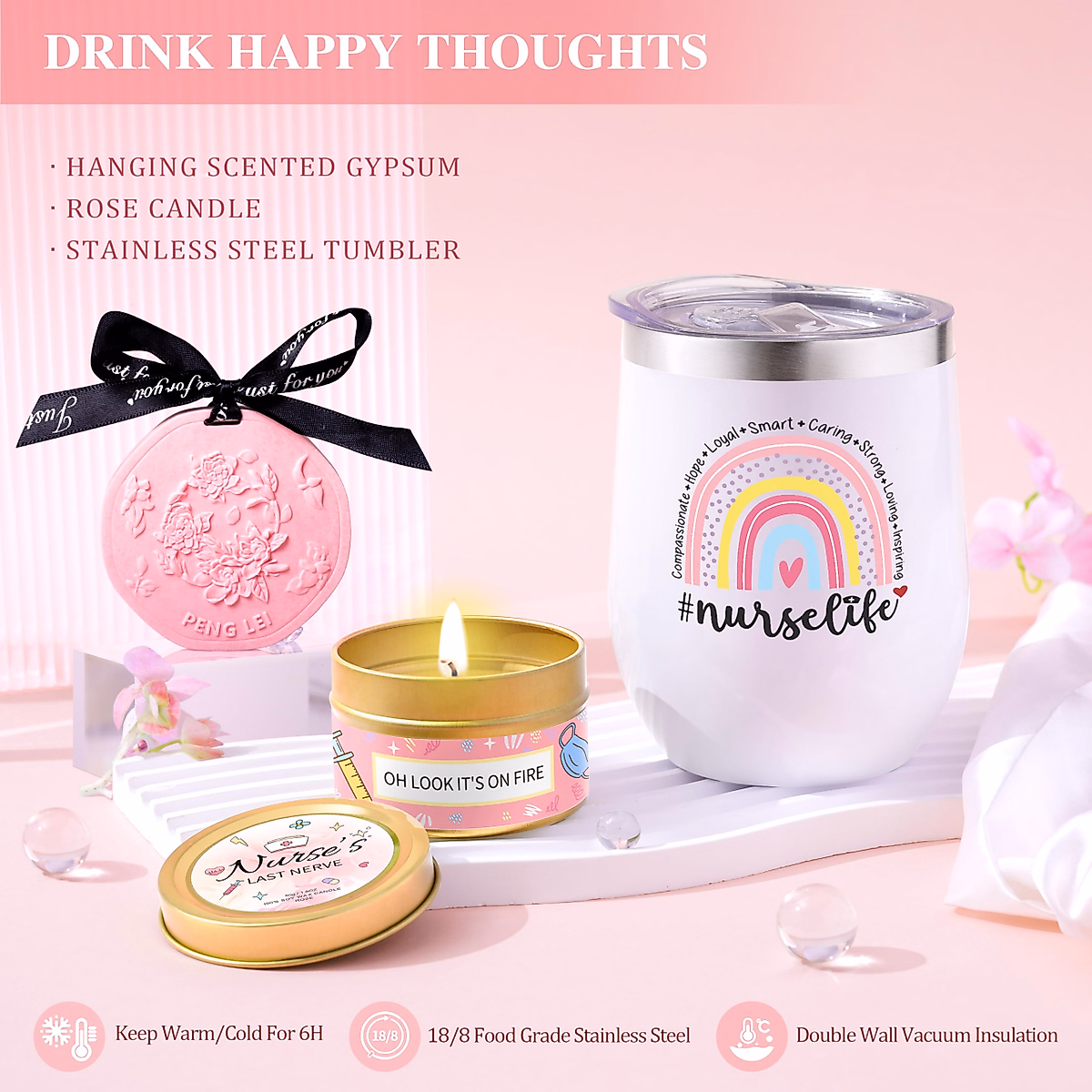 Nurse Gifts for Women, Nurses Day 2025 Gift, Nurses Week Gift Nurse Appreciation Gifts Set, Get Well Soon Care Package Relaxing Spa Gifts Set, Thank You Gifts Box for Nursing, RN, Nur se Practitioner