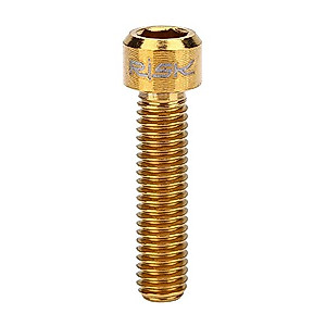 Bnineteenteam 2Pcs Alloy Disc Brake Caliper Screw Bolts M6 X 25mm Bolts Screws for Mountain Bike (Gold)