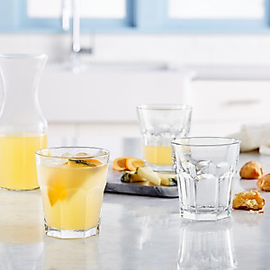 Libbey Gibraltar Rocks Glasses Set, Iconic Glassware Drinking Glasses Set of 12, Stunning, Heavy Duty, Dishwasher Safe Glasses for Everyday Use