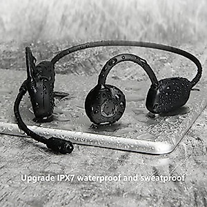 Bone Conduction Headphones Bluetooth with Noise-Canceling Boom Microphone Wireless Open Ear Lightweight Headset for Home Office Education Conference Calls Online Teaching Learning Running Hiking