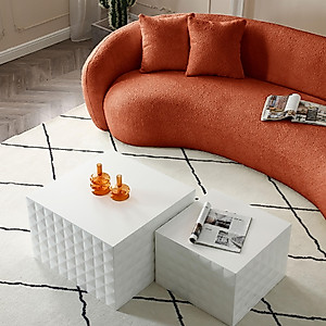 102" Teddy Fleece Boucle Sofa Modern Half Moon Comfy Sectional Leisure Couch, Beautiful Freestanding Curved Sofa & Couch for Living Room, Professionally Upholstery Perfect Shape, Orange 5 Seaters