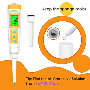 YINMIK pH Meter Replacement Probe, New Spear Tip pH Electrode for Food pH Meter, Digital pH Sensor for Food and Semi-Solid pH Tester