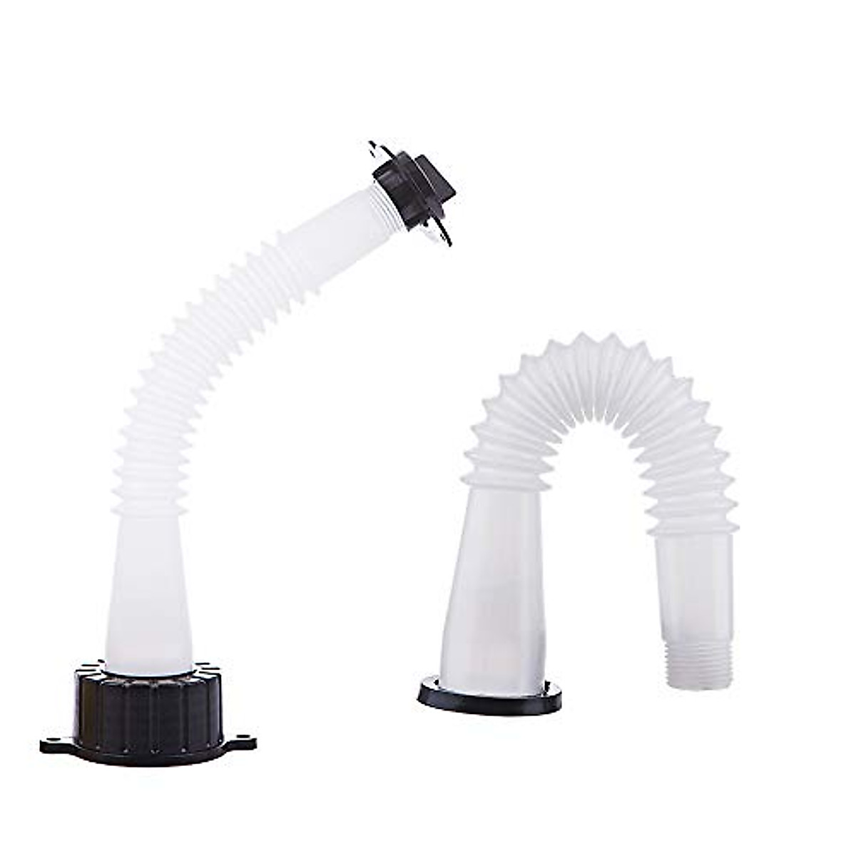 Gas Can Spout Replacement Improved Design Flexible Pour Nozzle Kit with Gasket Stopper Vent Cap Collar Caps for Old Style Water Gas Container Jug Pack of 3