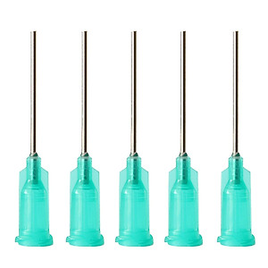 100PCS Syringe Dispensing Needles With Luer Lock 18 Ga x 1 Inch Length Industrial Unsterilized Blunt Tip