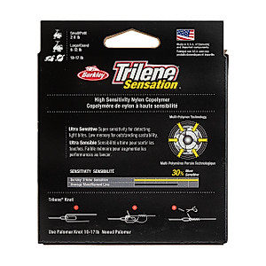 Berkley Trilene® Sensation, Clear, 12lb | 5.4kg Monofilament Fishing Line, Suitable for Freshwater Environments