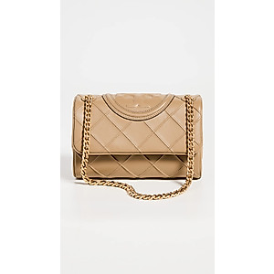 Tory Burch Women's Fleming Soft Small Convertible Shoulder Bag, Pebblestone, Tan, One Size