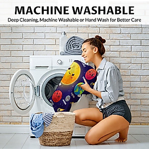 Custom Planet Blanket Gifts with Name - 40x30 Inches Cute Planets Throw Blanket for Kids, Boys & Men - Dark Blue Soft Fuzzy Blankets for Lap, Chair