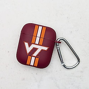 AFFINITY BANDS Virginia Tech Hokies HD Case Cover Compatible with Apple AirPods Gen 1 & 2 (Stripes)