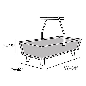 Covermates Air Hockey Table - Light Weight Material, Weather Resistant, Outdoor Living Cover-Black