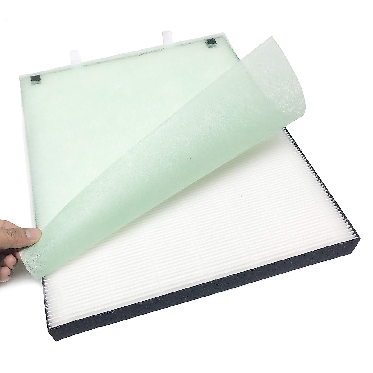 Nispira True HEPA Filter Replacement Compatible with Bissell Air400 Air Purifier Part 2521, 1 Pack