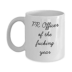 Best PR Officer Mug Funny Appreciation Mug for Coworkers Gag Swearing Mug for Adults Novelty Tea Cup