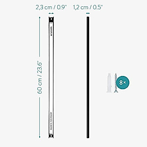 Navaris Set of 3 Magnetic Tool Holder Rack - 24 Inch Heavy Duty Garage Wall Holder Strip for Tools - Tool Bar with Magnet for Screwdriver, Wrench