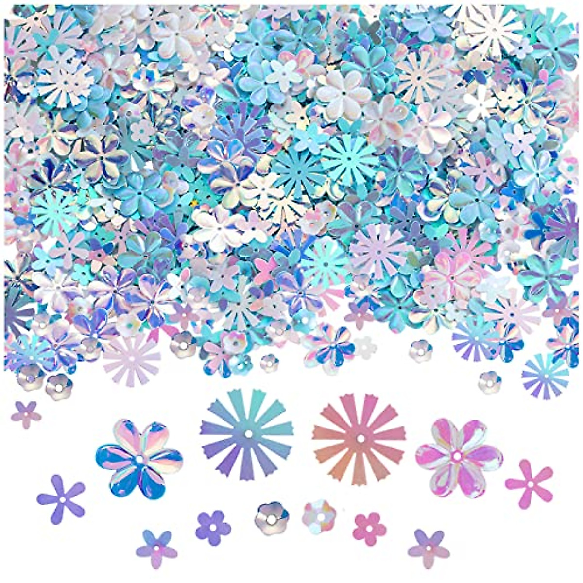 1200 Pieces Hippie Confetti Paper Peace Daisy Flower for Hippie Party Craft Home Table Confetti Decoration Baby Shower Birthday Hippie Groovy Party Decorations