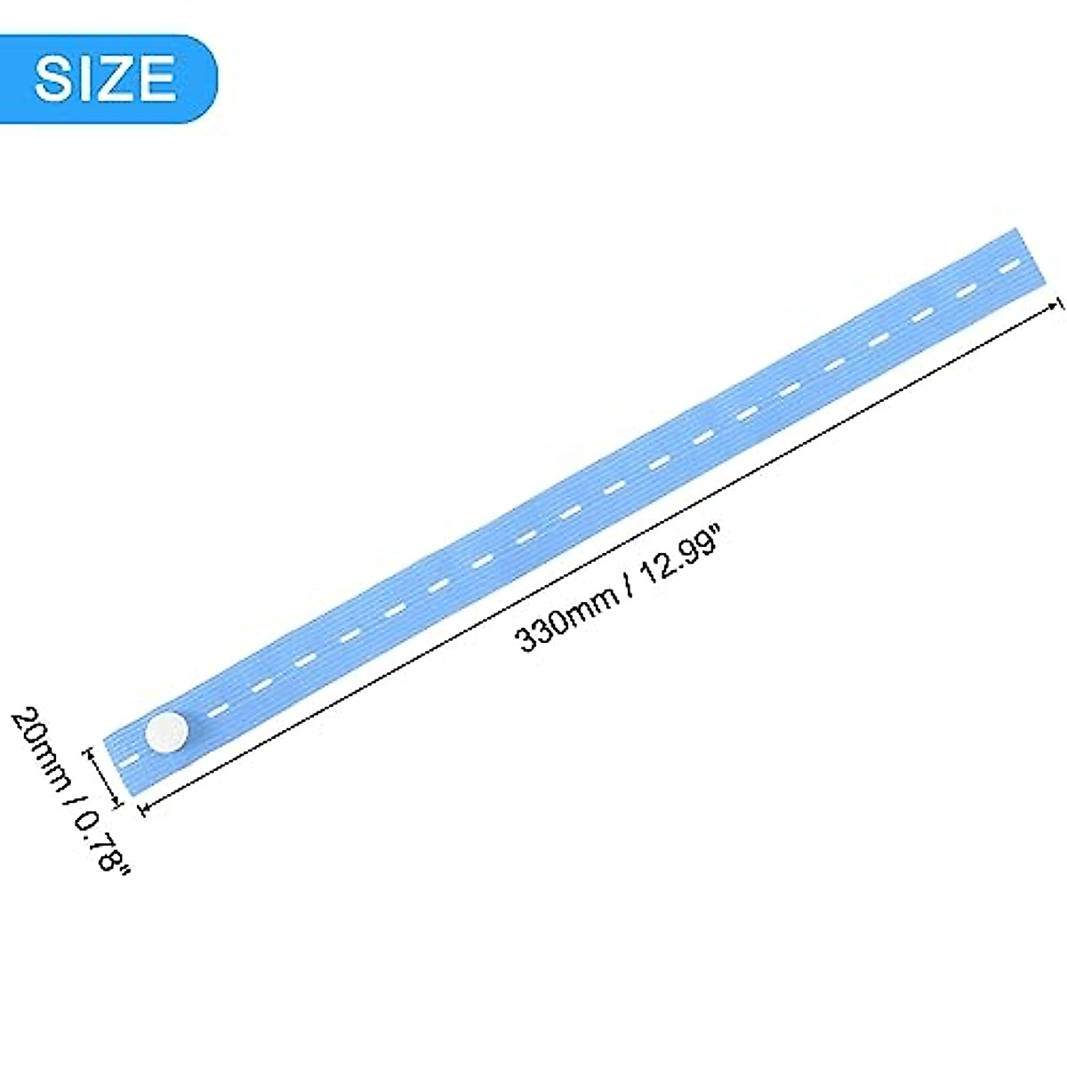 uxcell Clothes Storage Elastic Band with Buttonhole, 50Pcs Clothing Storage Strap, Clothes Organization System for Drawer Blanket Storage Band, Blue