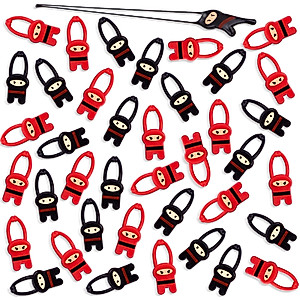 Shindel 40PCS Stretchy Flying Ninjas, Funny Elastic Slingshot Ninja Toys for Boys Girls Great Birthday Gifts Party Favors Classroom Exchange Gift for 8-12