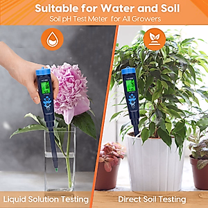 YINMIK Digital pH Tester for Soil, Soil pH Test Kit for Indoor Potted Plants, Professional pH Meter for Soil and Water, Measuring Soil pH for Garden, Grass,Lawn, Greenhouse,Outdoor,Farming, Yard Use