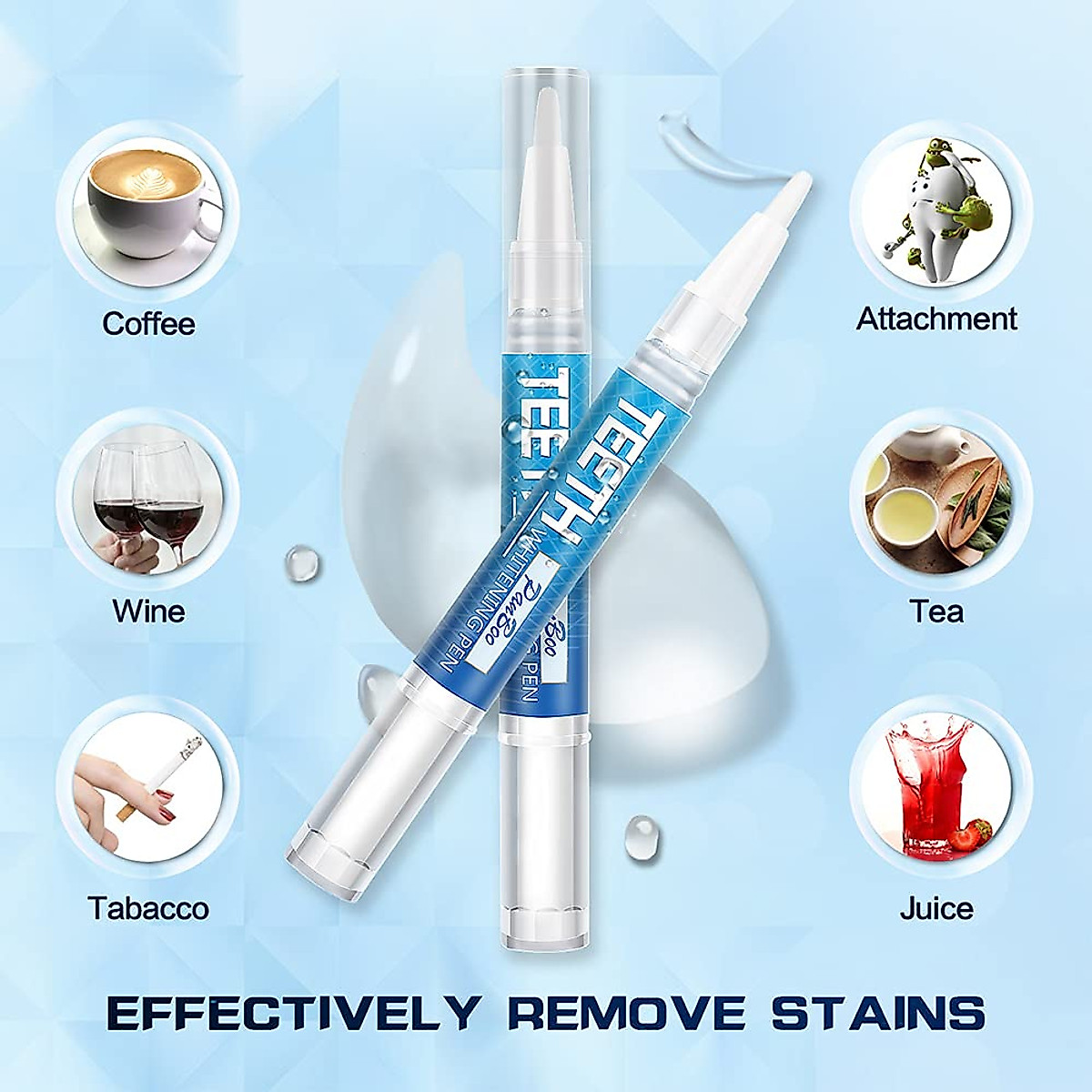 Teeth Whitening Pen, Use Twice a Day Up to 1-6 Shade Whiter in 1-2 Weeks, 4 No Sensitivity Pens, 70+ Whitening Treatments, Effective, Pain Free and Enamel Safe, Easy to Use at Home Travel, Flavourless
