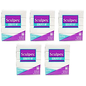 Sculpey Oven-Bake Clay Pack of 5 – White - Great for School and Art Projects – 2 Ounce