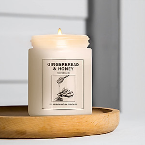 Gingerbread and Black Cherry Scented Candles Set, 2 Pack 7.2 oz Soy Candles for Home Scented, Aromatherapy Candle Set with Strongly Fragrance, Gifts for Women, Mom, Valentines Day Gifts