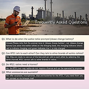 Case of 4,Retevis RT21 Walkie Talkies Adults Rechargeable, Two Way Radios Long Range,16 Channels VOX Hands Free Emergency 2-Way Radio for Family and Small Organization Business