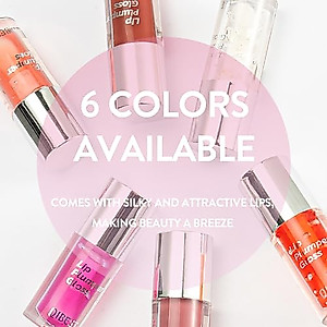 Lisara Hydrating Lip Glow Oil, Moisturizing Lip Oil Gloss, Non-Sticky & Long Lasting Lip Oil Tinted, Big Brush Head Clear Plumping Lip Gloss, Tinted Lip Balm for Lip Care and Dry Lips-Coral Pink