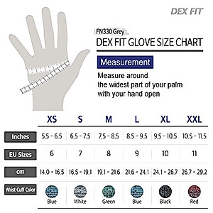 DEX FIT Nitrile Work Gloves FN330, 3 Pairs, 3D-Comfort Stretchy Fit, Firm Grip, Thin & Lightweight, Touch-Screen Compatible, Durable, Breathable & Cool, Machine Washable; Grey M (8)