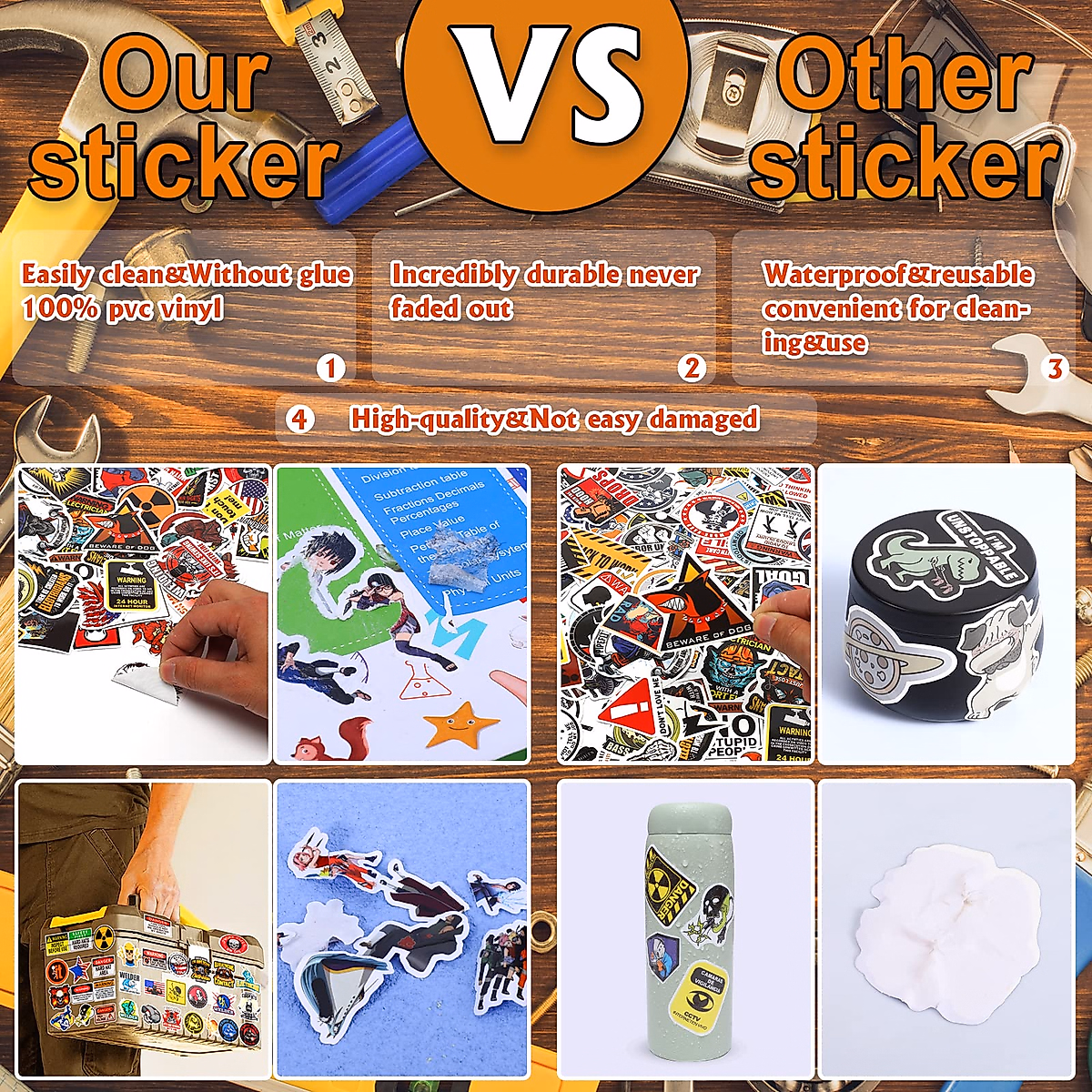 Arme 400 Pcs Hard Hat Stickers, Welding Stickers for Men&Adults Helmet, 100% Vinyl Helmet Sticker Construction Electrician Ironworker Oilfield Pipeliner Stickers for Funny Hard Hat Stickers for Adults