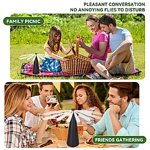 Fly Fans for Tables Fly Repellent for Outdoor Bug Fan Bugs Fly for Indoor Fly Insect Traps Fan Keep Flies and Bugs Zapper Table Patio Fly Fans Deterrent 3Pcs