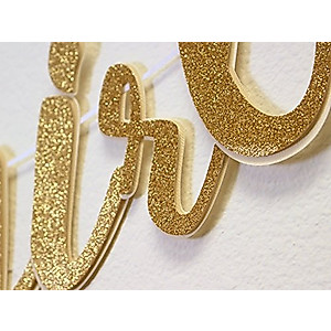 All About Details It's A Girl Cursive Banner, 1set, Baby Shower Banner, Baby Shower Party Decoration (Gold)