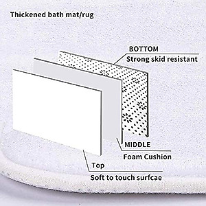 APEIHVG Fashion 4 Pcs Shower Curtain Sets Non-Slip Rugs, Toilet Lid Cover Contour Mat and Bath Mat Waterproof Bath Curtain with 12 Hooks Shark Mouth Teeth Bathroom Decor Set