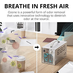 Stainless Steel Commercial Ozone Generator UV Air Purifier 12000 mg/hr Industrial