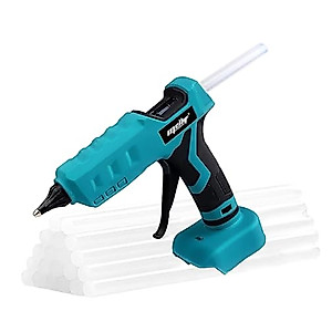 MORCLIN 100W Cordless Hot Glue Gun Compatible with Makita 18V Battery with 20 FullSized Glue Sticks For Festival Decoration & Crafting Projects Chirstmas Gift (Battery is not included)