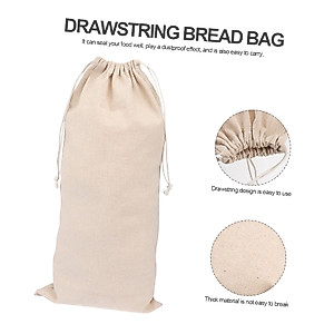 Anneome 3 Pcs Bread Bag Linen Loaf Bags Muslin Storage Bread Pouch Bag for Bread Tortoise Ornament Canvas Storage Bag Bread Loaf Bags Cookie Bag Drawstring Cotton Storage Bags